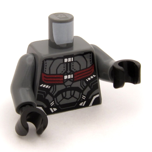 LEGO PART 973c12h03pr4279 Torso Armor, Red Band with Black Detailing ...