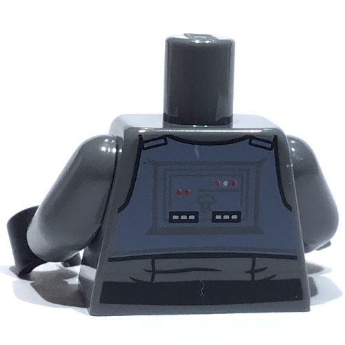 LEGO PART 973c12h03pr5229 Torso Armor, Sand Blue Chestplate with Rank ...