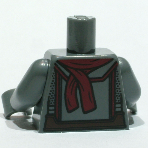LEGO PART 973c12h12pr5749 Torso Armor, Dark Red Trim, Dark Brown Belt ...