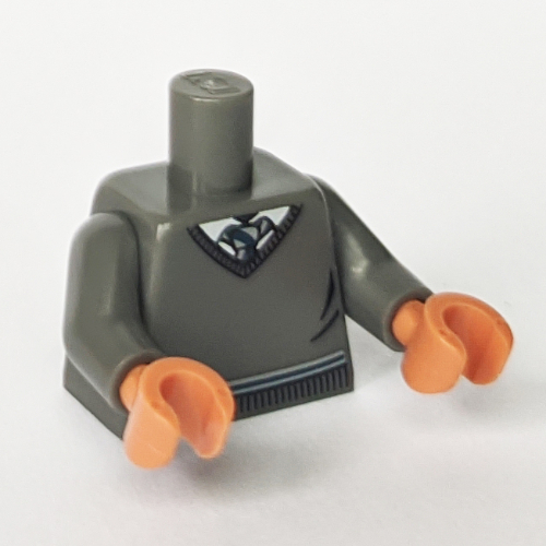 LEGO PART 973c12h13pr4381 Torso V-Neck Sweater with Blue and Silver ...