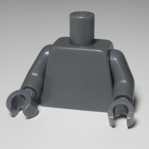 LEGO PART 973c12h12 Torso, Dark Bluish Gray Arms and Hands [Plain ...