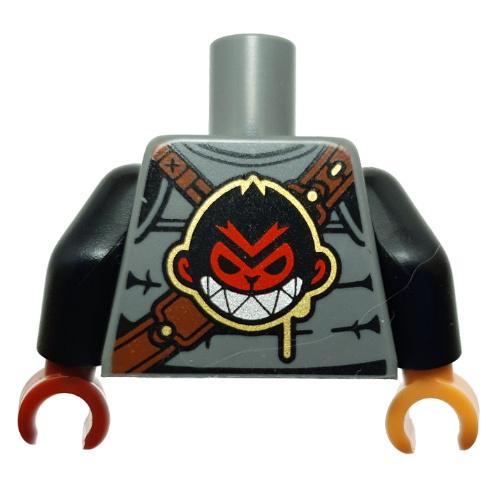 LEGO PART 973f040pr6920 Torso, Odd Hands, Reddish Brown Strap, Spray ...