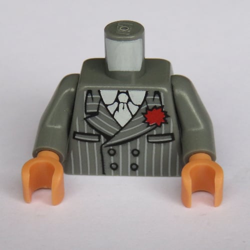 LEGO PART 973c12h13pr1500 Torso Suit Jacket with Pinstripes, Tie, Red ...