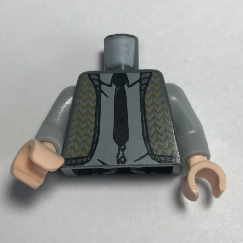 LEGO PART 973c14h02pr1873 Torso Vest Knit Herringbone with Black Tie ...