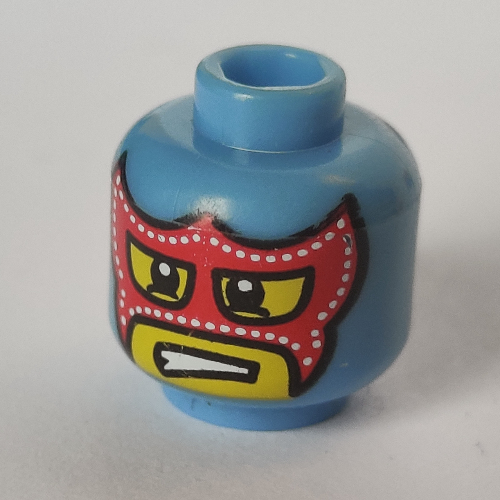 LEGO PART 3626bpr0210 Minifig Head Super Wrestler, Balaclava with Eye ...