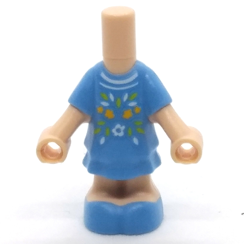LEGO PART 69969pr0001 Microdoll Body Short Dress Medium Blue with ...
