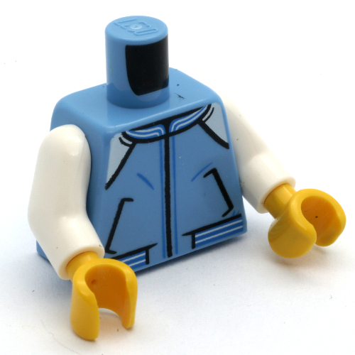LEGO PART 973c27h01pr4798 Torso Tracksuit Jacket, Pockets, Zipper Print ...