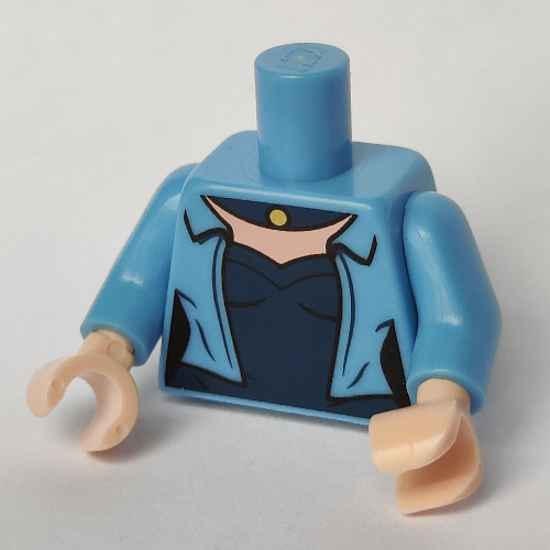 LEGO PART 973c32h02pr4063 Torso Vest, Blue Shirt, Necklace Print ...