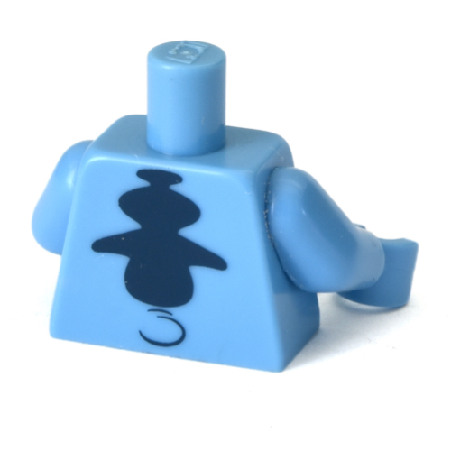 LEGO PART 973c32h32pr3318 Torso Dark Blue Fur Tufts / Dark Blue Fins ...