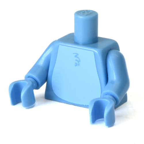 LEGO PART 973c32h32pr3318 Torso Dark Blue Fur Tufts / Dark Blue Fins ...