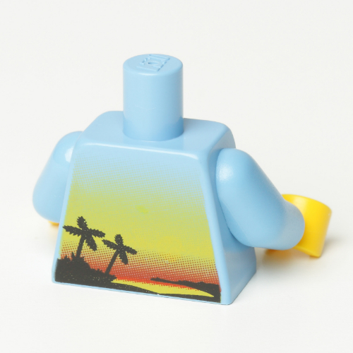 LEGO PART 973c32h01pr1517 Torso Shirt with Sunset and Palm Trees Print ...