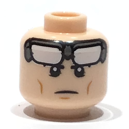 LEGO PART 28621pr4002 Minifig Head Batman / Bruce Wayne, White Goggles ...