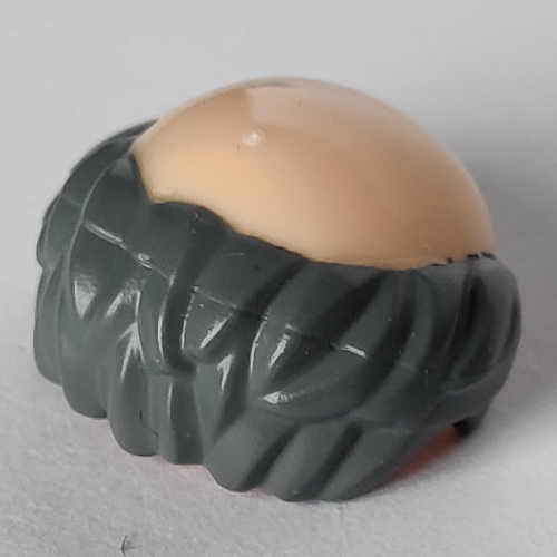 LEGO PART 12893pr0002 Hair, Bald Top with Dark Bluish Gray Short Hair ...