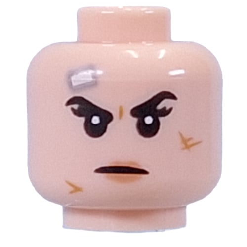 LEGO PART 28621pr4032 Minifig Head Kate Bishop, Black eyebrows, Peach ...