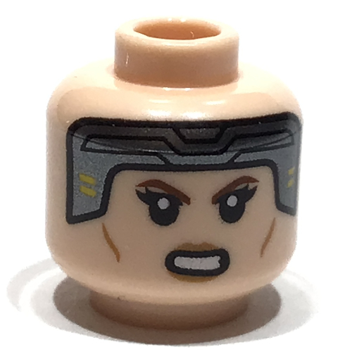 LEGO PART 28621pr4124 Minifig Head Bo-Katan Kryze, Reddish Brown ...