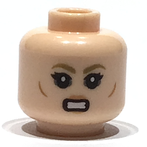 LEGO PART 28621pr4179 Minifig Head Shin Hati, Dark Tan Eyebrows, Peach ...
