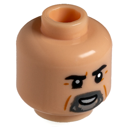 LEGO PART 28621pr4264 Minifig Head Gurney Halleck, Black Eyebrows, Dark ...