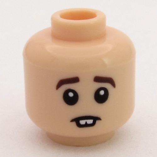 LEGO PART 28621pr4272 Minifig Head Neville Longbottom, Thick Dark Brown ...