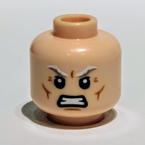 LEGO PART 28621pr4276 Minifig Head Magneto, White Eyebrows, Wrinkles ...