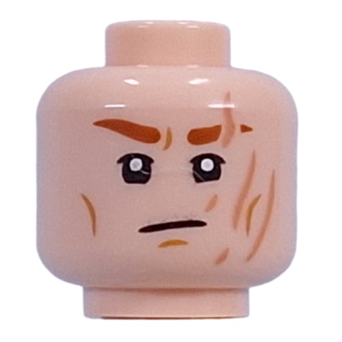 LEGO PART 28621pr4436 Minifig Head Bill Weasley, Dark Orange Eyebrows ...