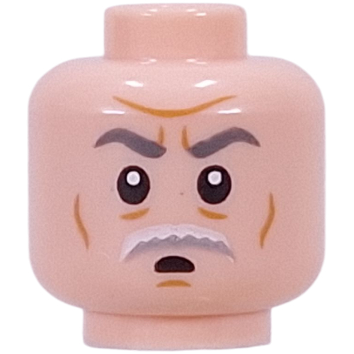 LEGO PART 28621pr9548 Minifig Head Colonel Yularen, Dark Bluish Grey ...