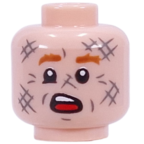 LEGO PART 28621pr9692 Minifig Head Merry, Dark Orange Eyebrows ...