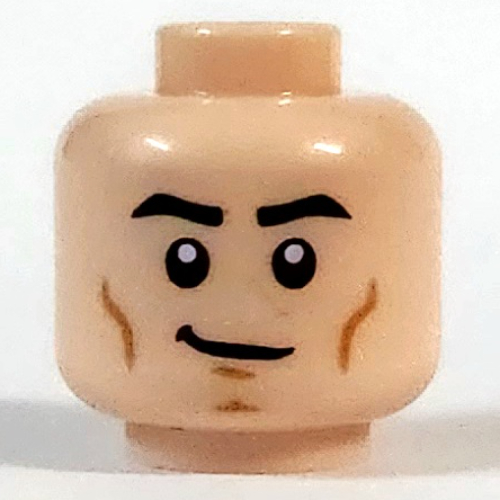 LEGO PART 28621pr9747 Minifig Head Superman, Black Eyebrows, Nougat ...