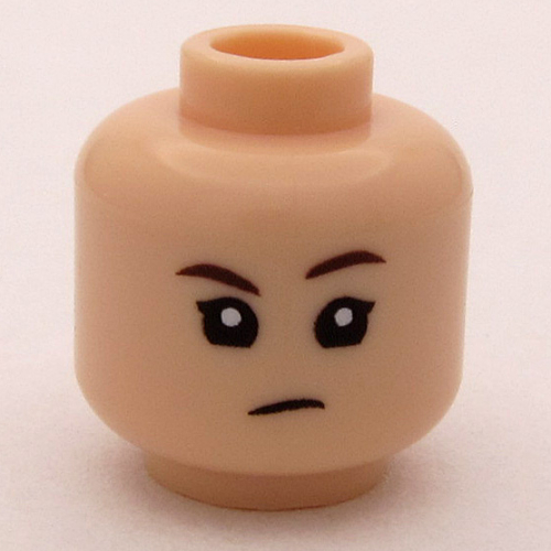 LEGO PART 28621pr9880 Minifig Head Princess Leia, Dark Brown Eyebrows ...