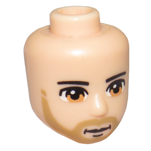 LEGO PART 28649pr0001 Minidoll Head Male with Light Brown Eyes, Light ...