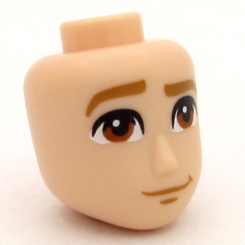 LEGO PART 28649pr0017 Minidoll Head Male, Medium Nougat Eyebrows, Brown ...