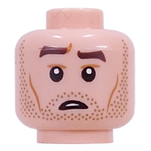 LEGO PART 28621pr9596 Minifig Head Peter Parker, Dark Brown Eyebrows ...