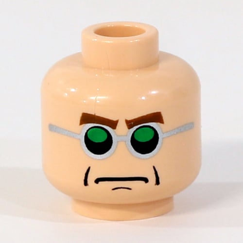 LEGO PART 3626bpr0189 Minifig Head Dr Octopus (Doc Ock), Green and ...