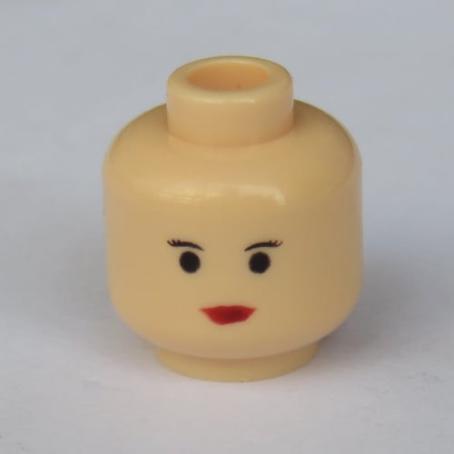 LEGO PART 3626bpr0378 Minifig Head Princess Leia / Mon Mothma, Red Lips ...