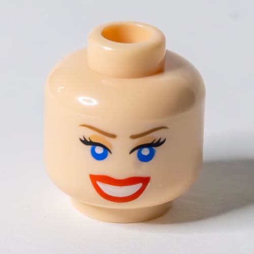 LEGO PART 3626bpr0573 Minifig Head Willie Scott, Blue Eyes Scared ...