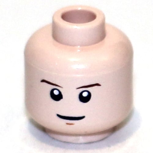 LEGO PART 3626cpr0635 Minifig Head Luke Skywalker, Brown Eyebrows ...