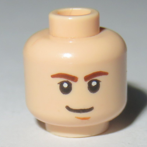 LEGO PART 3626cpr0648 Minifig Head Han Solo, Brown Eyebrows, White ...