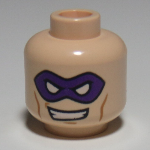 LEGO PART 3626cpr0900 Minifig Head Riddler, Purple Eyemask, Open Mouth ...