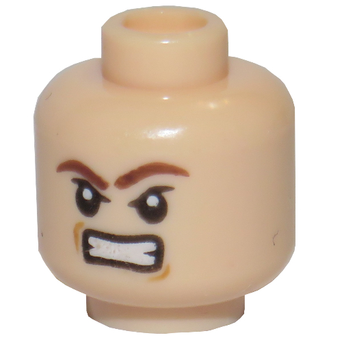 LEGO PART 3626cpr0963 Minifig Head Hawkeye, Dual Sided, Dark Red ...