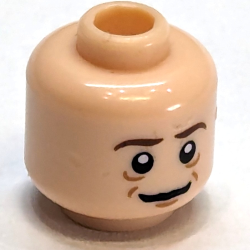 LEGO PART 3626cpr1080 Minifig Head Bilbo Baggins, Brown Eyebrows, Smile ...