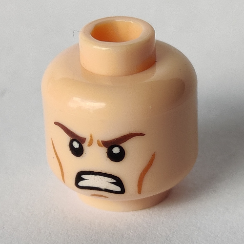 LEGO PART 3626cpr1116 Minifig Head, Chin and Cheek Lines, Calm Closed ...