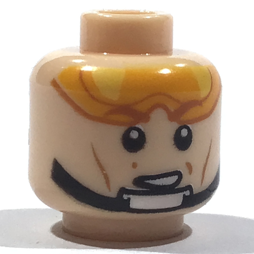 LEGO PART 3626cpr1185 Minifig Head Luke Skywalker, Stern Brown Eyebrows ...