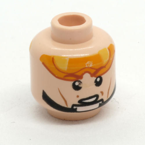 LEGO PART 3626cpr1438 Minifig Head Luke Skywalker, Orange Visor, Brown ...