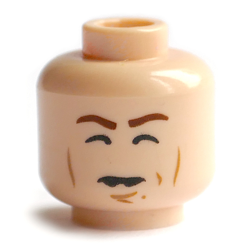 LEGO PART 3626cpr1531 Minifig Head Han Solo, Cheek Lines, White Pupils ...