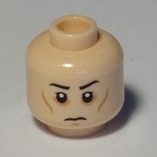 LEGO PART 3626cpr1587 Minifig Head, Eyebrows, White Pupils, Cheek Lines ...