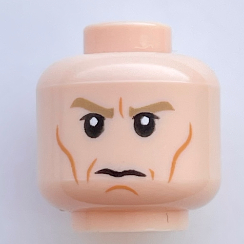 LEGO PART 3626cpr2035 Minifig Head Director Krennic, Dark Tan Eyebrows ...