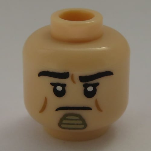 LEGO PART 3626cpr2085 Minifig Head King Tut, Eyebrows, Medium Nougat ...