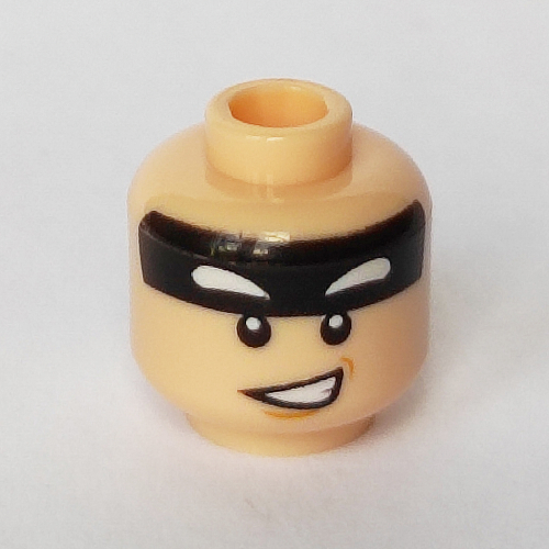 LEGO PART 3626cpr2106 Minifig Head Batman, Black Headband, Crooked ...