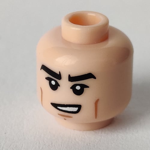 LEGO PART 3626cpr2116 Minifig Head Bruce Wayne (Batman), Eyebrows ...
