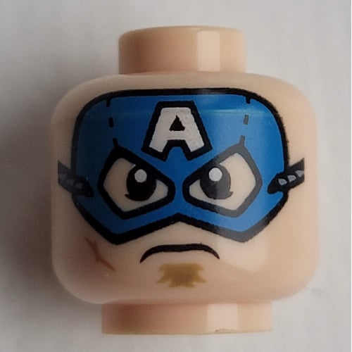 LEGO PART 3626cpr2314 Minifig Head Masked Robber, Eyebrows, Black Eye ...