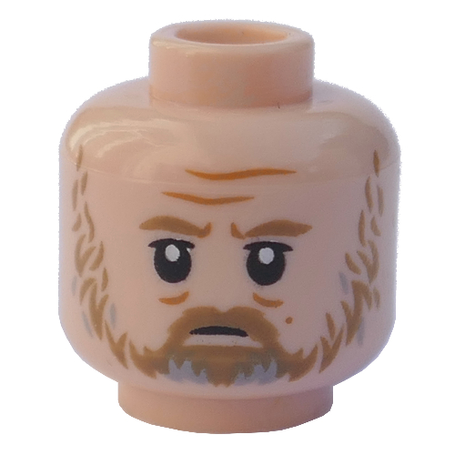 LEGO PART 3626cpr2501 Minifig Head Luke Skywalker, Dark Tan Mustache ...